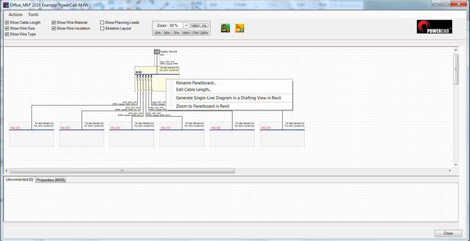 Building an Electrical Distribution with PowerCad-M