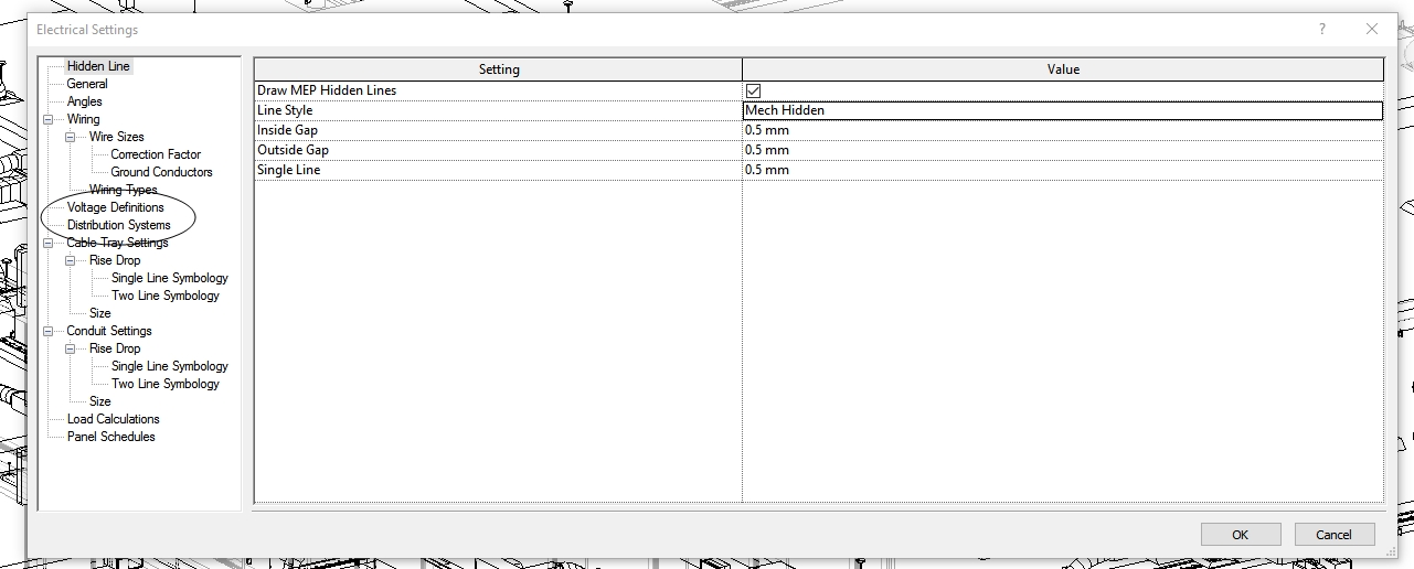 Setting up a Electrical Distribution in Revit